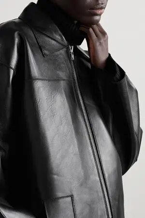 STAND STUDIO Emery Shearling-trimmed Leather Jacket