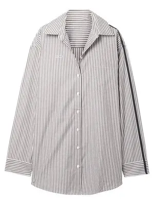 PETER DO Peter Oversized Striped Cotton-poplin Shirt