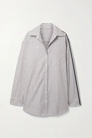 PETER DO Peter Oversized Striped Cotton-poplin Shirt