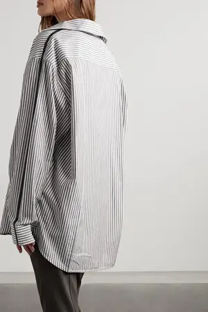 PETER DO Peter Oversized Striped Cotton-poplin Shirt