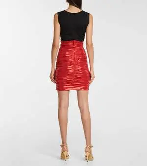 Dolce & Gabbana High-rise Foil-effect Miniskirt
