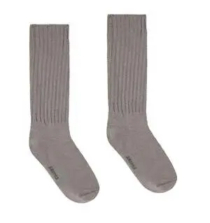 SKIMS Cable Knit Slouch Socks Gray