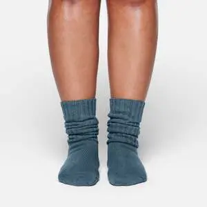 SKIMS Cable Knit Slouch Socks Kyanite