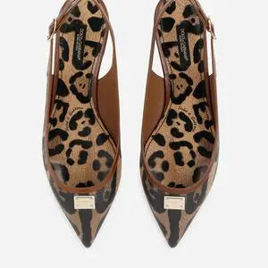 Dolce & Gabbana Leopard-print Slingbacks
