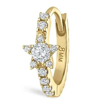 MARIA TASH Diamond Star Eternity Hoop Earring - Gold