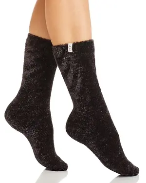 UGG Leda Cozy Crew Socks - Black