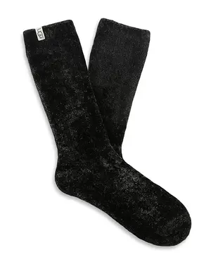 UGG Leda Cozy Crew Socks - Black