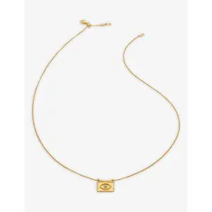 Monica Vinader Evil Eye Yellow Gold Vermeil Pendant Necklace - Turquoise