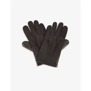 DENTS Leather Touchscreen Gloves - Brown