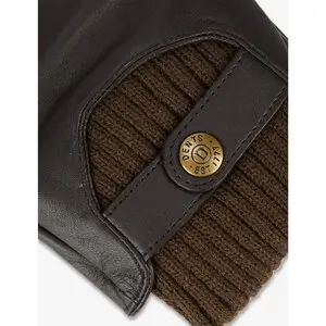 DENTS Leather Touchscreen Gloves - Brown/brown