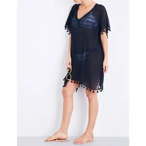 Seafolly Amnesia Cotton Kaftan - Indigo