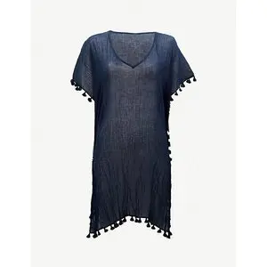 Seafolly Amnesia Cotton Kaftan - Indigo