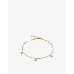 Monica Vinader 18ct Yellow Gold Plated Vermeil Sterling Silver And Topaz Bracelet - White