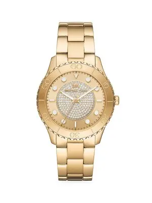 Michael Kors Michael Kors Runway Three-Hand Gold-Tone Stainless Steel Watch - Gold