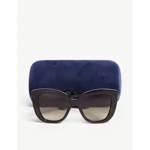 Gucci Havana Cat-eye Frame Sunglasses