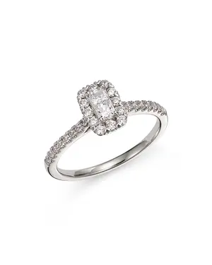 Bloomingdale'S Diamond Halo Ring, 0.50 Tcw - White