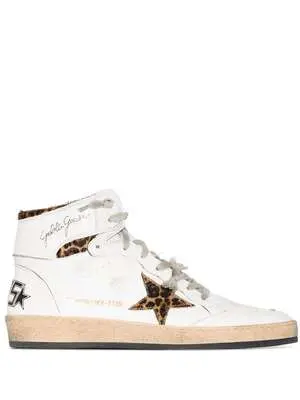 GOLDEN GOOSE Sky-star High-top Sneakers - White