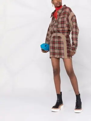 Stella McCartney Check Pattern Mini Shirtdress