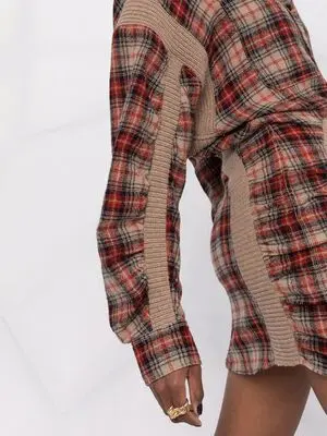Stella McCartney Check Pattern Mini Shirtdress