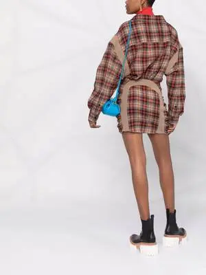 Stella McCartney Check Pattern Mini Shirtdress