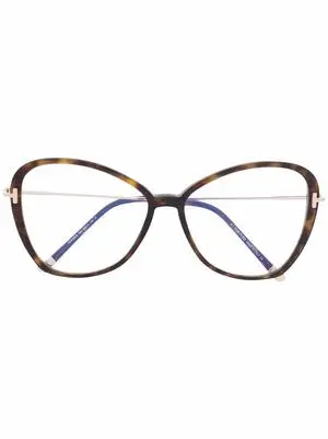 TOM FORD Oversized Frame Glasses - Brown