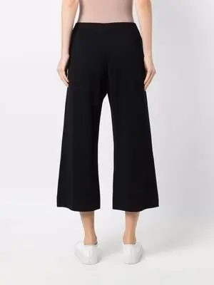 ALLUDE Cropped Wide-leg Wool Trousers