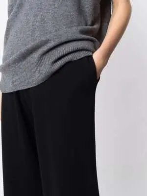 ALLUDE Cropped Wide-leg Wool Trousers