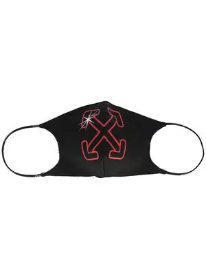 Off-White Arrow-print Face Mask - Black