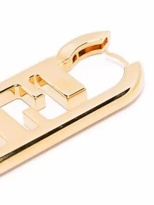 Fendi Monogram Plaque Push-lock Earring