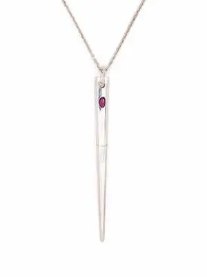 PARTS OF FOUR Big Spike Pendant Necklace - Silver