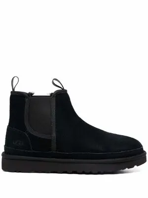 UGG Debossed-logo Shearling Ankle Boots