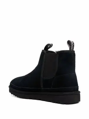 UGG Debossed-logo Shearling Ankle Boots