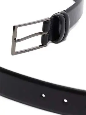 BOSS Carmello Vegetable-tanned Leather Belt With Gunmetal Hardware - Black