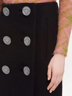 Prada Button-detailed Midi Skirt