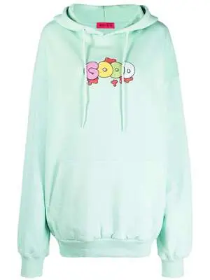 IRENEISGOOD Oversized Logo-print Hoodie - Green