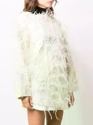 Valentino Garavani Feather-embellished Wool Jumper