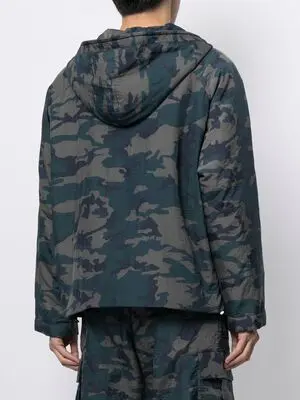 PORTS V Camouflage-print Hooded Jacket