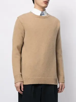 PORTS V Zip-detail Wool Jumper