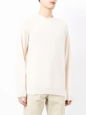 Sunspel Crew-neck Wool Jumper - White