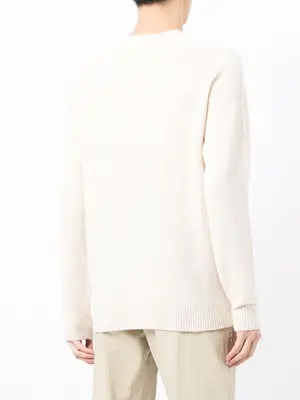 Sunspel Crew-neck Wool Jumper - White