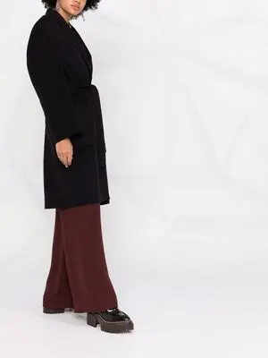 10 CORSO COMO Belted Wool Coat - Black