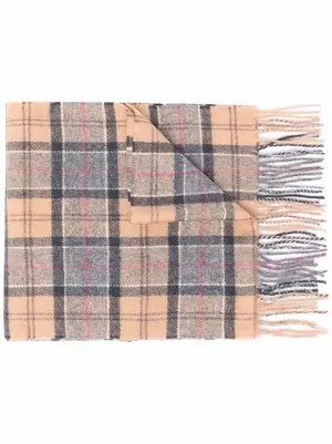 Barbour Tartan Check Print Scarf - Neutrals