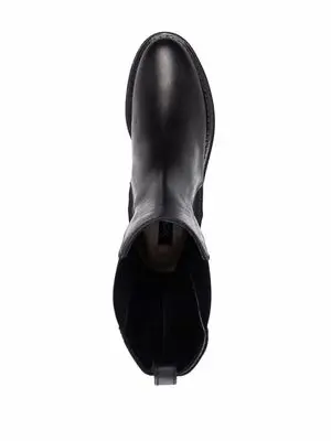 SERGIO ROSSI Ridged Leather Boots