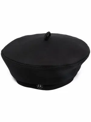 Ruslan Baginskiy Stitched-logo Beret - Black