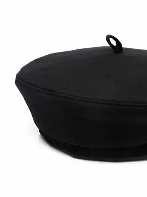 Ruslan Baginskiy Stitched-logo Beret - Black