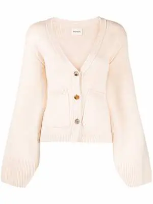 Khaite Scarlet V-neck Cashmere Cardigan - Neutrals