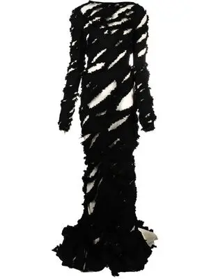 Rick Owens Distressed Rip-detail Gown