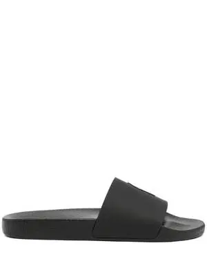 Polo Ralph Lauren Logo-print Slip-on Sandals - Black