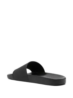 Polo Ralph Lauren Logo-print Slip-on Sandals - Black