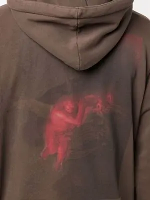 1017 Alyx 9sm Painterly Print Hoodie - Brown